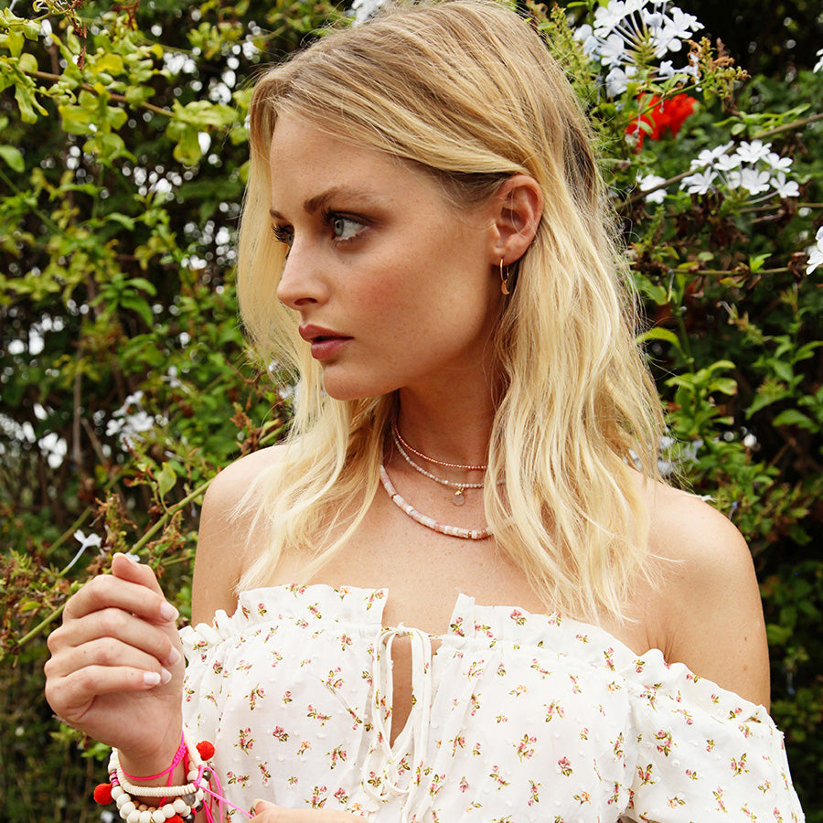 mini pineapple hoops – gold & gray